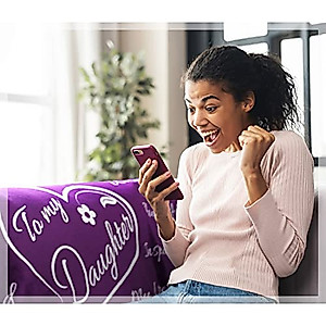 ButterTree Mom and Daughter Blankets, Throw Blankets 65" x 50" (2-Pack, Purple)