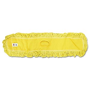 Rubbermaid Commercial Products Trapper Floor Dust Mop Head Refill, 48-Inch, Yellow, Cotton, Use for Janitorial Maintenance/School/Lunchroom/Office Building Cleaning