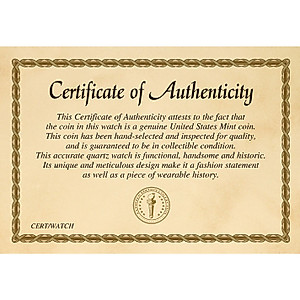 American Coin Treasures Coin Pocket Watch with Quartz Movement | JFK Half Dollar | Genuine U.S. Coin | Sweeping Second Hand, Roman Numerals | Silvertone Case | Certificate of Authenticity