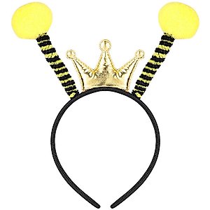 BinaryABC Halloween Bee Headband,Halloween Antenna Ball Headband,Halloween Costume Assesories