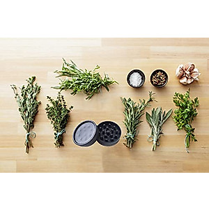 2PCS Spice Grinder 2.2Inch Portable Lightweight Biodegradable Materials Small Grinder for Coffee, Beans, Spices, Nuts, Grains (Black & White)