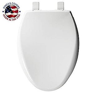 MAYFAIR 1887SLOW 000 Affinity Slow Close Removable Toilet Seat that will Never Loosen, Providing the Perfect Fit, ELONGATED, Long Lasting Solid Plastic, White