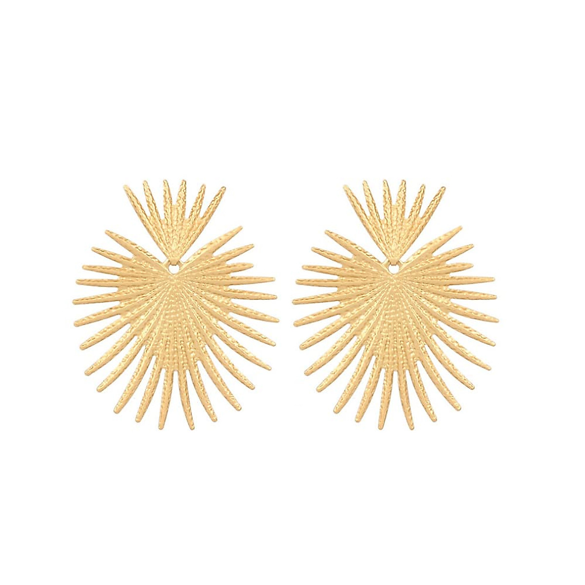 Gold star earrings, celestial earrings, metal star earrings, geometric earrings, statement earrings, flower earrings. (Gold)