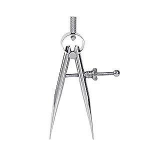 WUTA Spring Wing Divider 304 Stainless Steel Precision Scriber Caliper Tool Metal Dividers Adjustable Spacing Compass High Polished Round Leg for Drawing Circles, Leather Craft, Jewelry Design (Small)