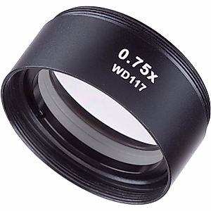 AmScope ZM07 0.7X Barlow Lens For ZM-Series Stereo Microscope Heads, 48mm Diameter Mount