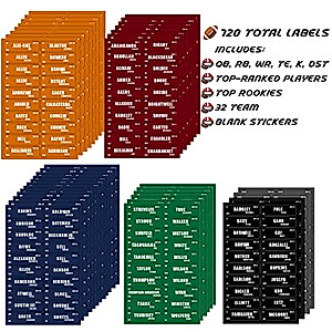Fantasy Football Draft Board 2023 Kit - 6 Feet x 4 Feet / 5 Feet x 3 Feet Board with 14 Teams 20 Rounds & 650+ Player Sticker Labels (5 Feet x 3 Feet)