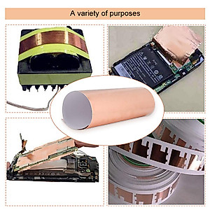 Fafeims 5pc Guitar Adhesive Copper Foil Tape Guitar Accessory for Guitar EMI Shielding Paper Circuits Electrical Repairs Grounding