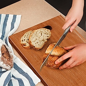 36" Acacia Wooden Charcuterie Boards with Handles, Extra Long Cheese Serving Board for Appetizers Food, Cutting Board Bread Meat Display Kitchen Decor