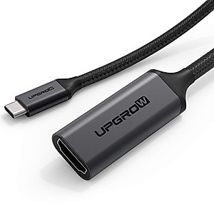 Upgrow USB C to HDMI Adapter 4K@60Hz Cable Type C to HDMI Adapter [Thunderbolt 3 Compatible],for MacBook Pro, Air, iPad Pro, Pixelbook, XPS, Galaxy, and More