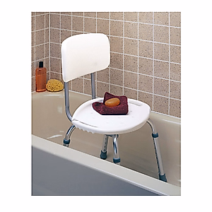 Carex Shower Chair With Back, Bath Chair and Shower Seat For Elderly, Handicap, and Disabled, 350lbs, Easy Assembly