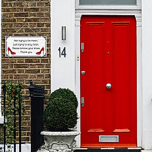 Remove Your Shoes Sign Funny Front Door Sign Wooden Hanging Wall Sign Porch Welcome Sign Take Off Your Shoes Sign Decor for Home Bedroom Door Hanging