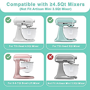 Ice Cream Maker Attachment for KitchenAid Stand Mixer,2 Quart Ice Cream Bowl Compatible with 4.5Qt and Larger Stand Mixers,Frozen Yogurt Ice Cream & Sorbet Gelato Maker with 2 Models by Aligat