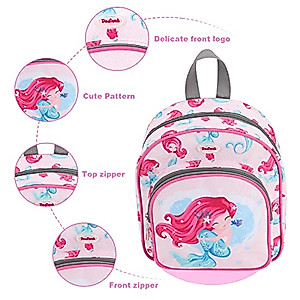 Dodinmi Toddler Backpack for Girls,12.5" Mini Kids Backpacks for Girls,Small Toddler Bookbag with Pencil Bag,Preschool & Daycare Backpack for Kids of 1~6(Girl)