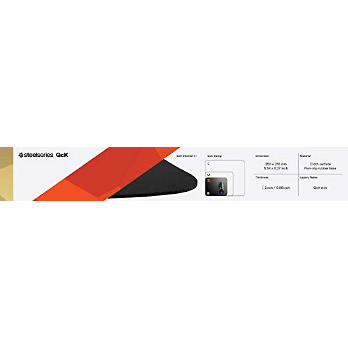 SteelSeries QcK Gaming Surface - Small Cloth - Mouse Pad of All Time - Optimized For Gaming Sensors