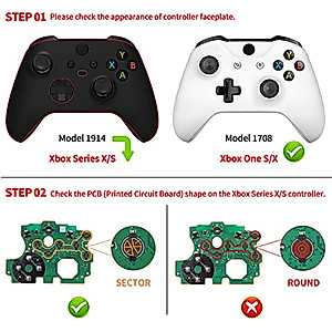 eXtremeRate ABXY Clicky Kit for Xbox Series X & S Controller, Custom A B X Y Keys Mouse Clicky Kit for Xbox One S/X Controller Model 1708, Action Buttons Clicky Kit for Xbox Core Controller Model 1914