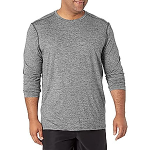 C9 Champion mens Long Sleeve Tech Tee T Shirt, Ebony Heather, Large US