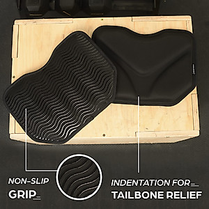 Rowing Machine Seat Cushion Compatible with Concept 2 Rowing Machine- Row Machine Rower Pad Compatible with Concept 2 Rower, Hydrow Rower, Concept2 Rowerg - Gel Seat Pad Rowing Machine Accessories