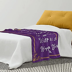 VXDRZGT 65th Birthday Gifts for Women Blanket - 65 Birthday Gifts for Mom or Wife - 1958 Birthday Gifts for Women - Gifts for 65 Year Old Woman - Cozy & Soft Flannel Throw Blanket 60 x 50 inch