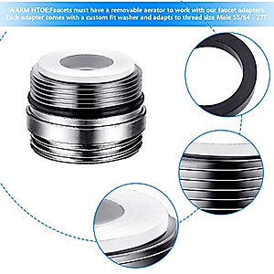 7 Pieces Faucet Adapter Kit, Kitchen Sink Brass Aerator Adapter Male/Female Faucet Adapter to Connect Garden Hose, Water Filter, Standard Hose via Diverter