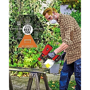 Cordless Paint Sprayer for Milwaukee M18 18v Battery,HVLP Paint Sprayer Gun for Cabinets Cars Walls Furniture House Painting (Tool Only)