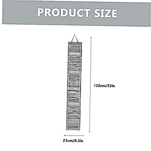 COHEALI Roll Vinyl Roll Wall Mount Organizer Wall Mount Clothes Rack Portable Clothes Rack Vinyl Organizer Pouch Vinyl Rolls Storage Rack Wall Vinyl Roll Holder Oxford Cloth Grey Dog Gift