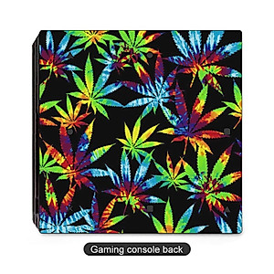 Color Weed Leaf PVC Adhesive Sticker Skin Protector Sticker for PS4 Pro/PS4 Slim Controller for PS4 Pro