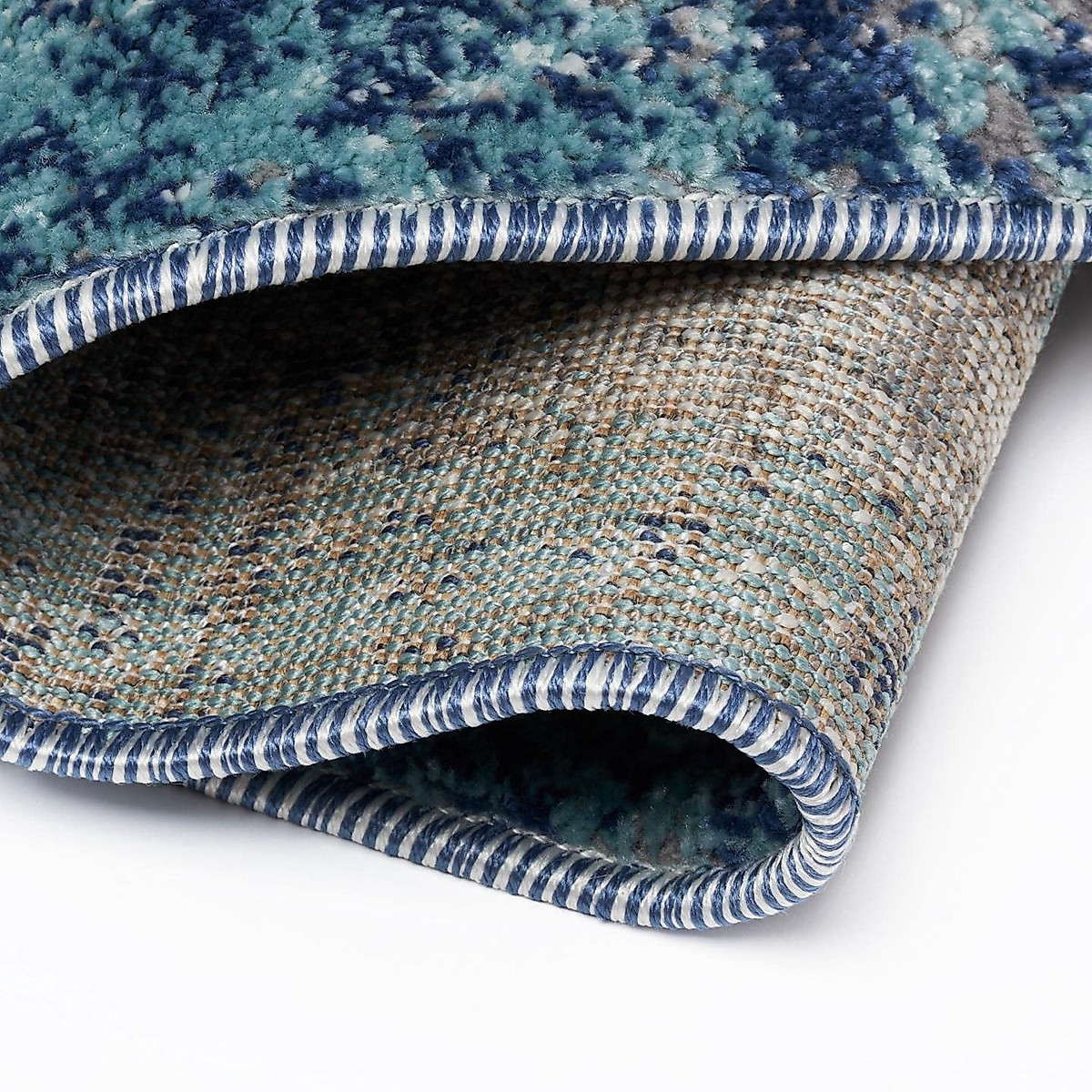 LUXE WEAVERS Euston Blue 5 x 7 Abstract Modern Area Rug