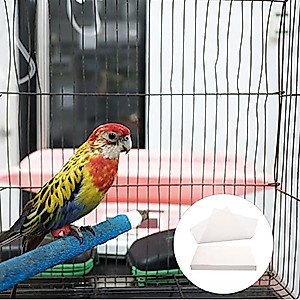 DOITOOL Bird Cage Liner Papers: 100Pcs Non-Woven Precut Absorbent Bird Cage Paper Liners Pad Pet Cages Cushion Birdcages Tray Mat Accessories for Bird Parrot Supplies