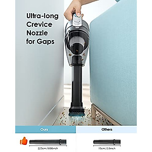 Oraimo Cordless Handheld Vacuum, Hand Held Vacuuming Cordless, Car Vacuum Cleaner Cordless, Effortlessly Clean Every Nook and Cranny, Lightweight, 3.5H Fast-Charging and Portable for Car, Home, Office