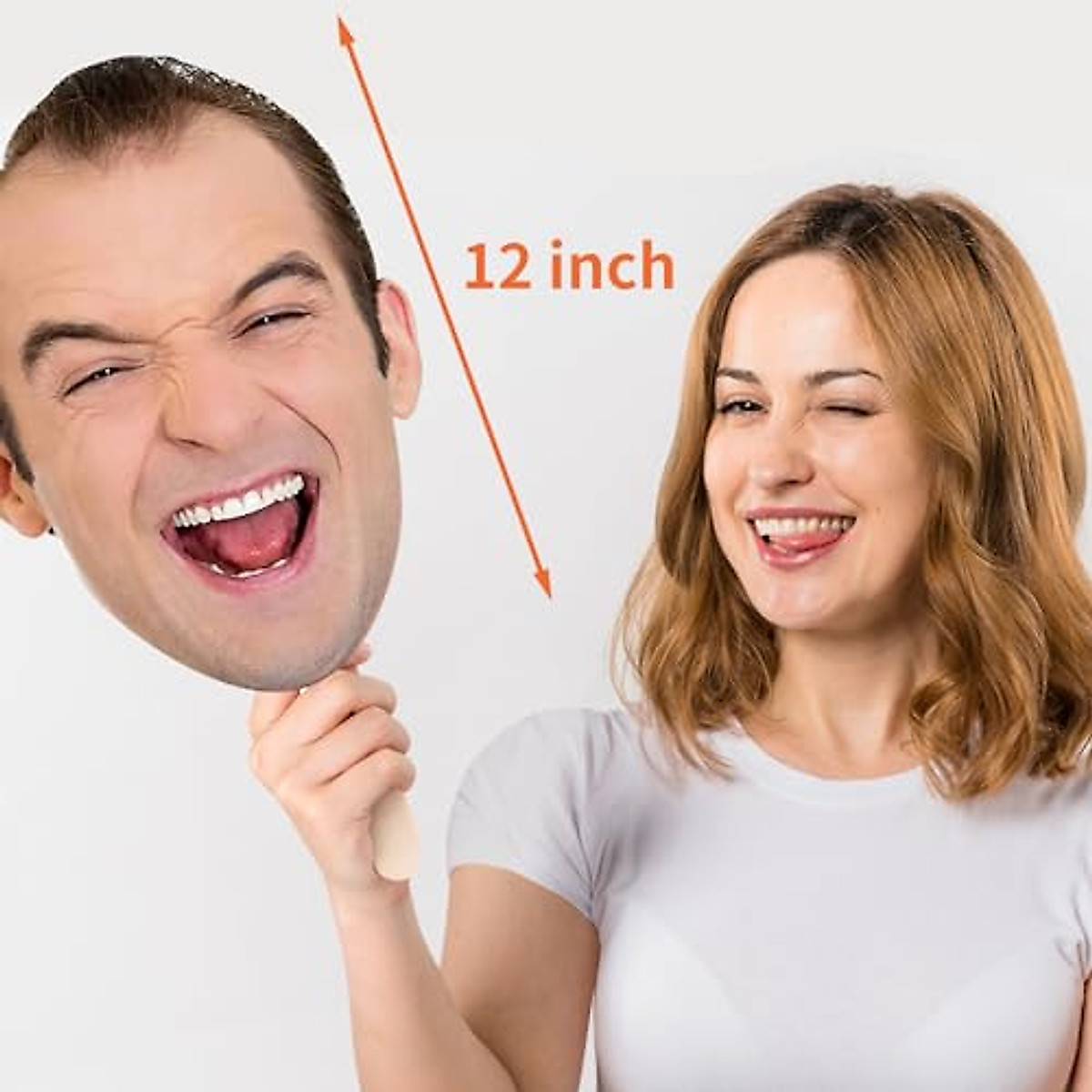 EnjoyView Custom Big Head Cutout Graduation, Fat Heads on a Stick, Fun Fathead Cardboard, Personalized Face Signs, Upload Your Photo, 1 Piece, 12” Tall