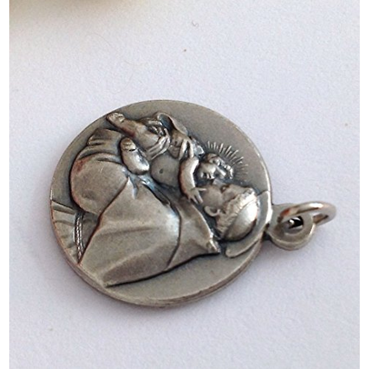 SAINT ANTHONY OF PADUA WITH JESUS CHILD OVAL SHAPE MEDAL - 100% MADE IN ITALY - THE PATRON SAINTS MEDALS (St.Anthony Round Shape)