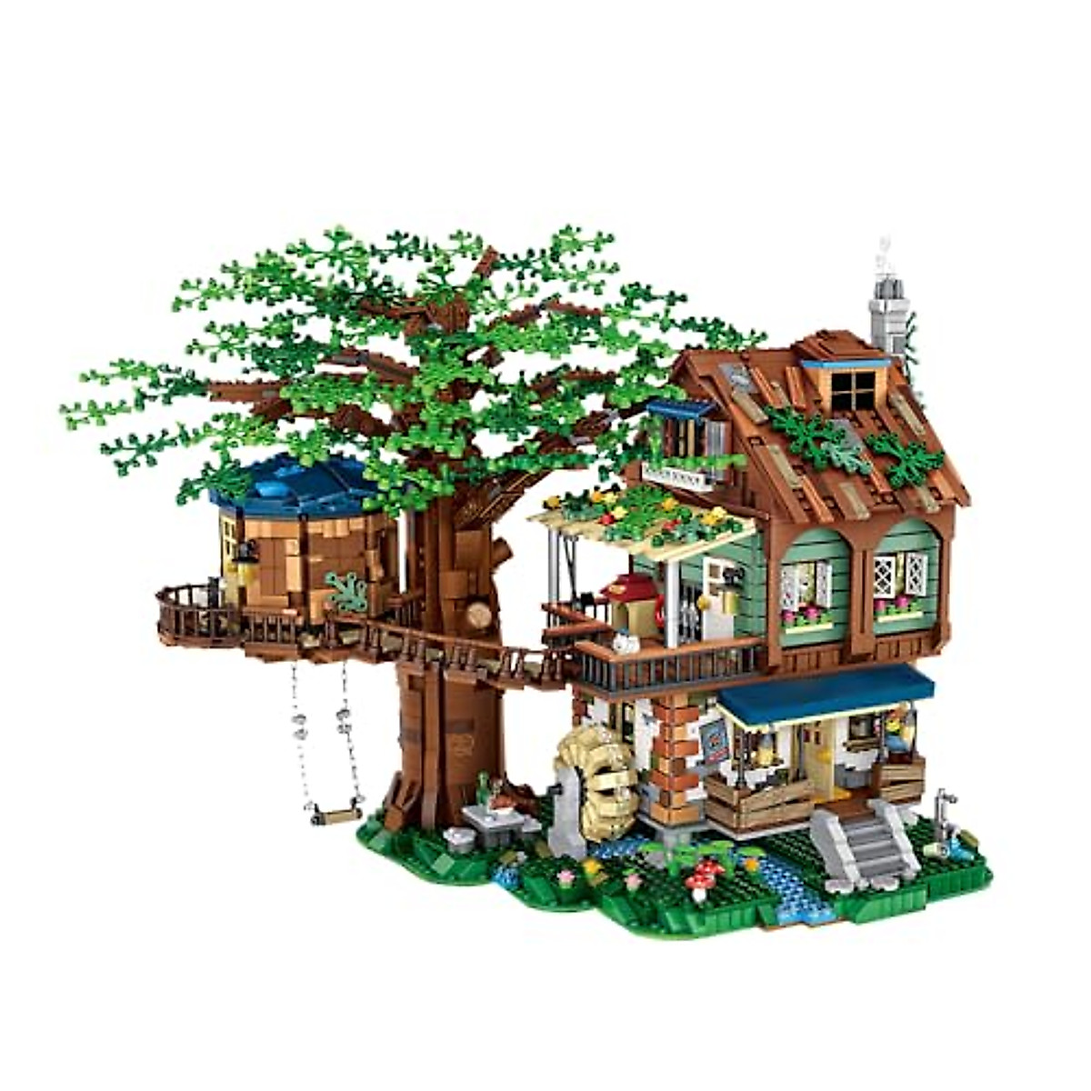 LOZ Mini Blocks 1033 Treehouse Building Set, 4761Pcs Ideas Tree House Building Blocks Kit, DIY Mini Bricks Tree House Model Sets, Awesome Building Toys Gift for Adults, Not Compatible with Lego