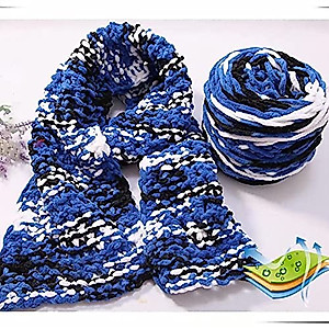 Chenille Chunky Yarn Arm Knitting Thick Velvet Crochet Yarn Fluffy Soft Chenille Knitting Yarn for Crocheting Blankets Stuffed Animals Bags Hats Gloves Slippers, 165g