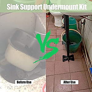 Undermount Sink Mounting Brackets - Stainless Steel Adjustable Support Sink Legs, Dropped Loose Sink Basin Repair Kit and Support System 16-27.5inches