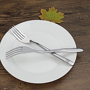 Bagele 12 Pieces Stainless Steel Dinner Forks, Silverware Forks Set