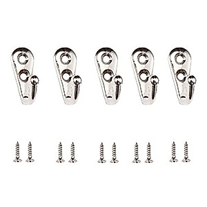 ANYUFEI 5Pcs Wall Hanger Curved Buckle Horn Lock Clasp Hook Zinc Alloy Door Wall Hooks Hanger Black/Gold/Silver/Bronze w/Screws (Size : C)