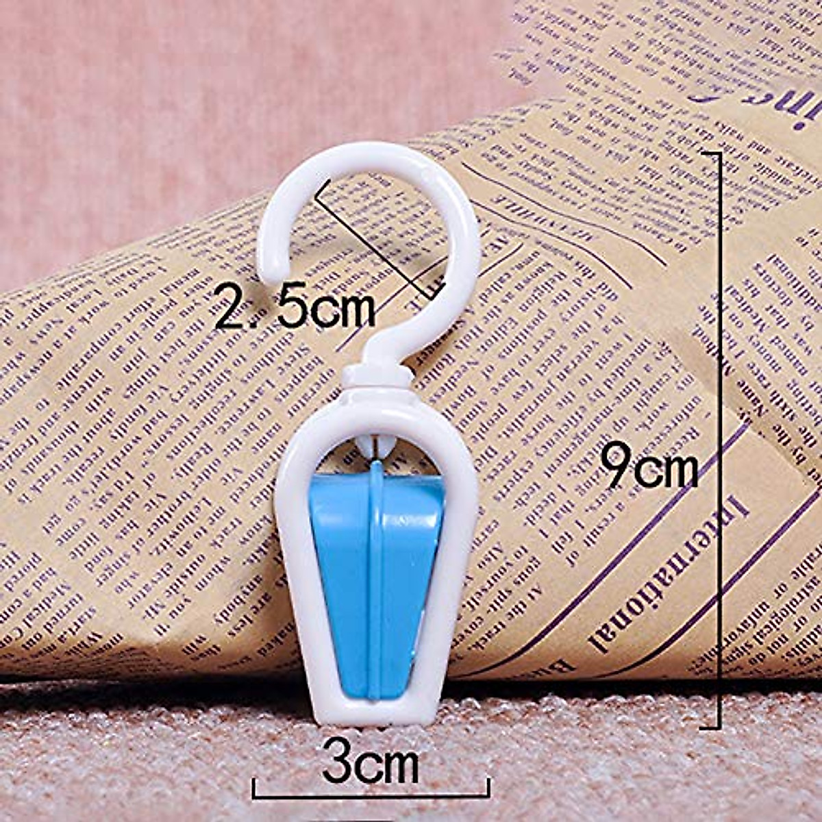 ccHuDE 10 Pcs Portable Plastic Strong Swivel Hook Rotating Laundry Hanging Hook Clothes Pins Beach Towel Clip