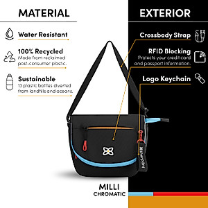 Sherpani Milli, Nylon Crossbody Purse, Flap Shoulder Bag, Cross Body Bag, Messenger Bag, Crossbody Bags for Women, Travel Bag, RFID Protection (Stone)