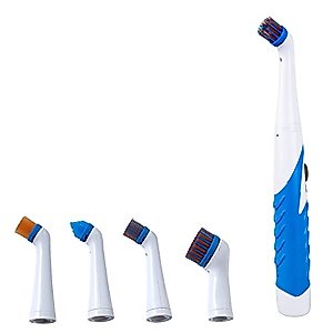 Electric Cleaning Brush with 4 in 1 Multiple Brush Heads ,Indoor Household Cordless Motorized Brush for Bathroom Toilet Kitchen Tile Crevice