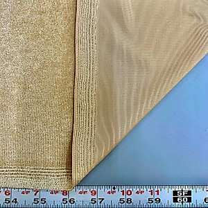 New Fabrics Daily Princess Champagne Beige Polyester Spandex Stretch Velvet Fabric Bows, Top Knots, Scrunchies, Clothes, Costumes, Crafts - 10001, Yard (58x36'')