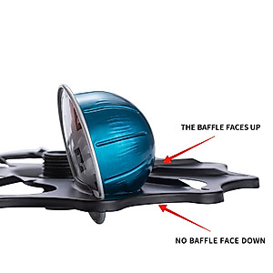 FlagShip 50 Vertuo Pods Carousel Holder Black Coffee Pod Holder 360° Rotating Rack Stand for Vertuoline Pods 5 Tier (50 Pods Capacity)