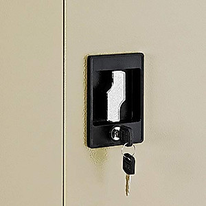 Global Industrial Assembled Janitorial Cabinet, 36x18x72, Tan