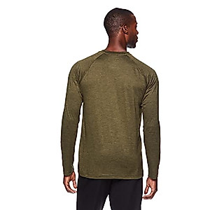 Gaiam Men's Everyday Basic Crew Neck T Shirt - Short Sleeve Yoga & Workout Top - Navy Heather, Small