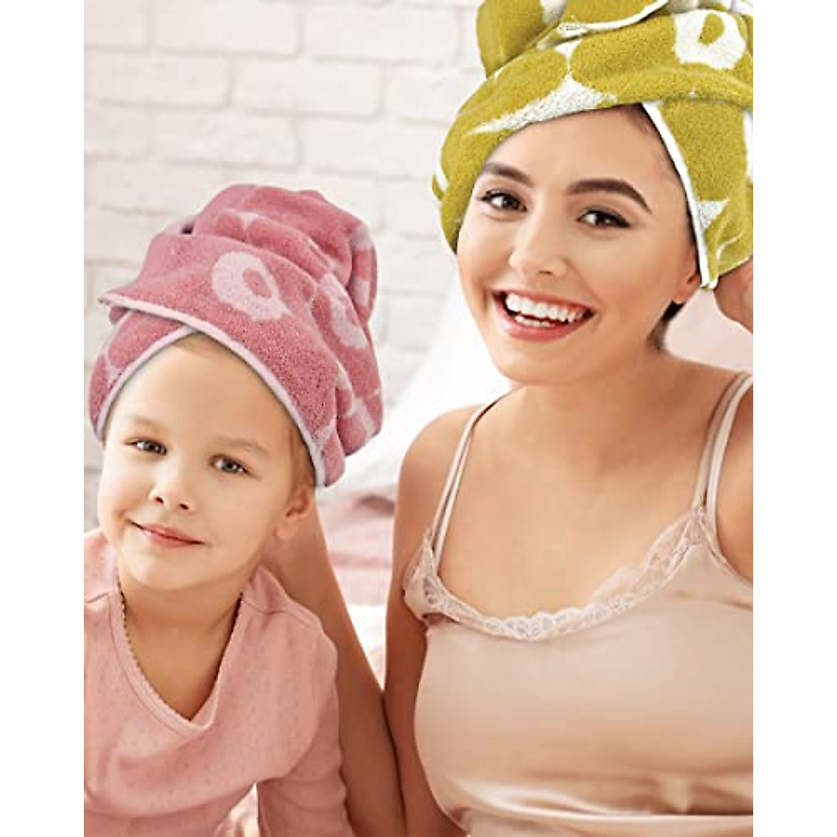 Jacquotha Decorative Hand Towels 4 Pack (Pink & Yellow) - Sun Floral Hand Towel Set for Girls Women, Soft and Quick Drying