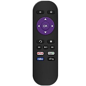 Gvirtue Remote Control Replacement for Roku 1, Roku 2(HD, XD, XS), Roku 3, Roku LT, HD, XD, XDS, Roku N1, Roku Express, Roku Express+ (4 Buttons)