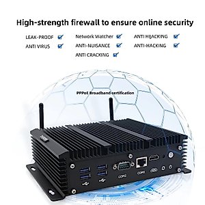 Firewall Micro Appliance Mini PC Core i7 10510U, 6 i225 2.5Gbe LAN, 32GB DDR4 RAM 1TB SSD, HD, USB3.0, 2* COM, Mini PCI E Wifi, SIM Card Slot, AES-NI, W 10 pro, VPN Router, Network/Industry