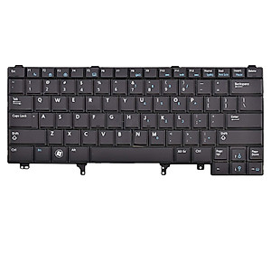 SUNMALL Replacement Keyboard with Backlit Compatible with Dell Latitude E5420 E5430 E6220 E6320 E6330 E6420 E6430 E6440 Series US Layout Black (Without Pointer Stick)