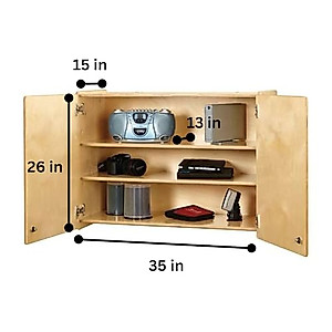 Jonti-Craft Lockable Wall Cabinet,Yellow