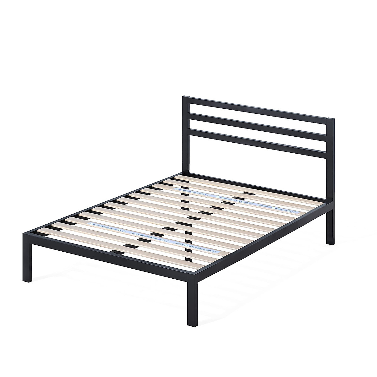 ZINUS Mia Metal Platform Bed Frame with Headboard / Wood Slat Support / No Box Spring Needed / Easy Assembly, Queen