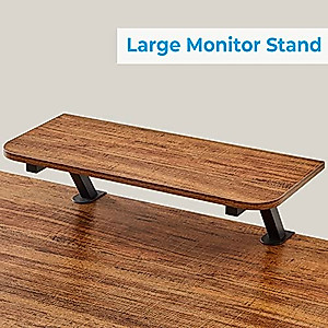 GreenForest L Shaped Desk 58” Reversible Corner Computer Desk with Movable Shelf and CPU Stand, Gaming Desk with Sturdy X Leg Space Saving Home Office Workstation Table, Walnut